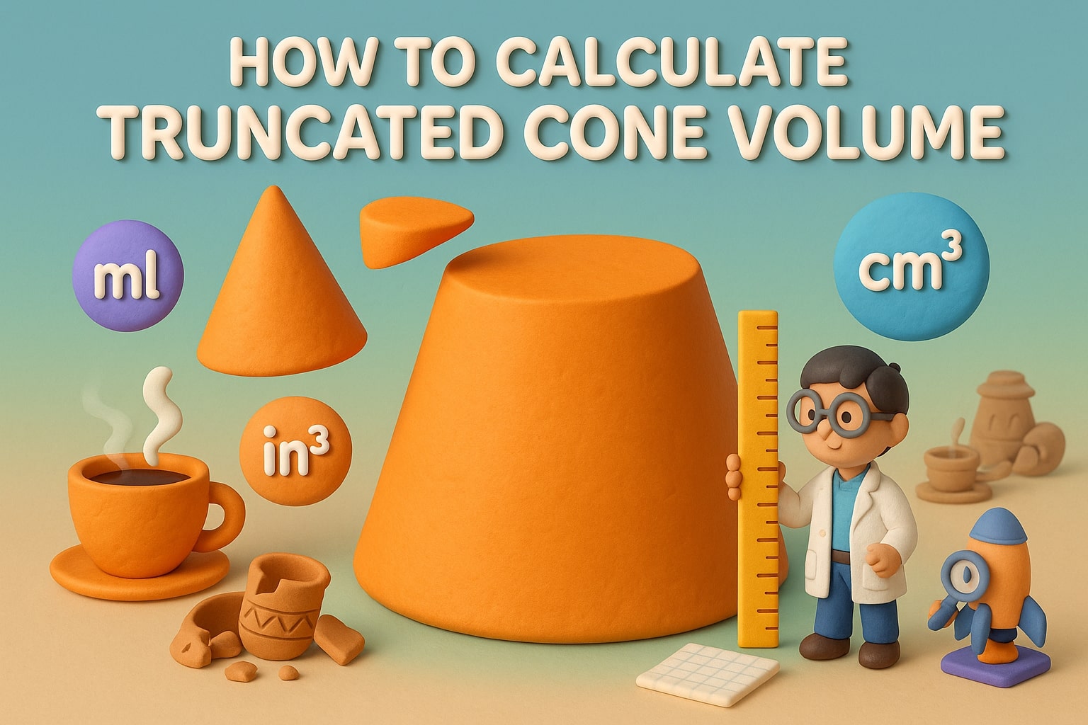 Truncated Cone Volume Calculator